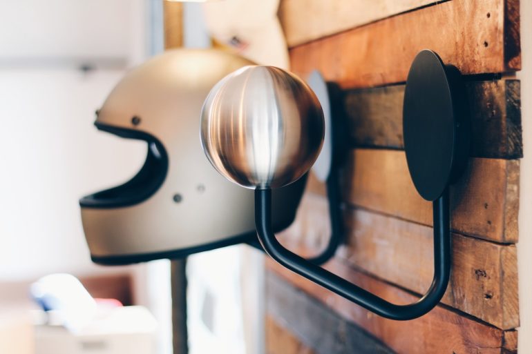 Halley Helmet Rack - Motorcycle Helmet Storage Reimagined