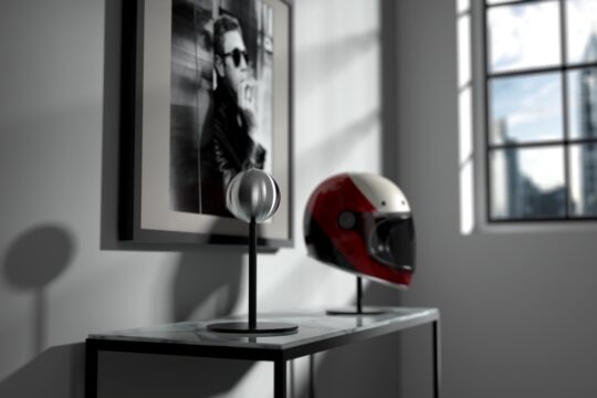 Halley Helmet Rack - Motorcycle Helmet Storage Reimagined