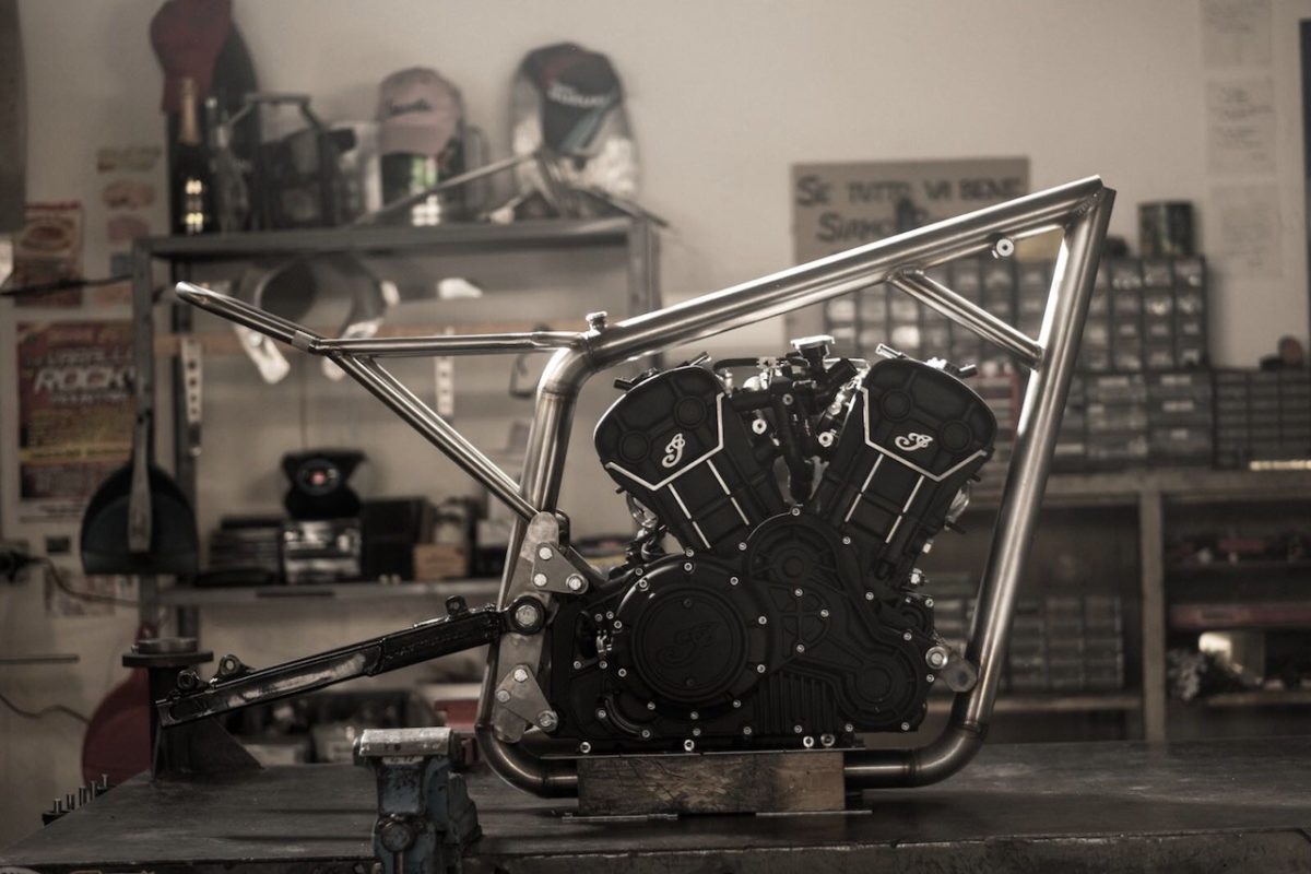 Anvil Motociclette Scout Sixty, Shrimp - Nostalgic Flat Tracker